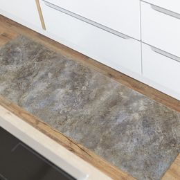 Vinylteppich ANDIAMO, B:70cm H:3,5mm L:200cm, grau, Polyester, K&uuml;che, Teppiche, "Marrakesch", abwischbar, rutschhemmend, Fliesen oder Beton Design,