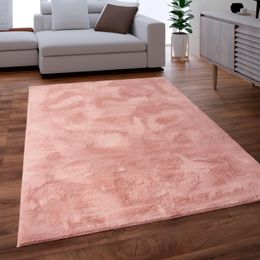 Fellteppich Paco Home, B:140cm H:14mm L:200cm, pink, Polyester, Teppiche, "Kunstfell Soft 380", Langflor, Kuschelteppich - besonders weich, Uni-Farben
