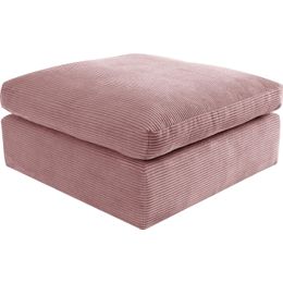 Hocker Alina, B:122cm H:46cm T:122cm, rosa, Cord GCT (92% Polyester, 8% Nylon), Wohnzimmer, Hocker, "Sandy", 122 cm breit und 122 cm tief