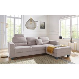 Ecksofa Trendmanufaktur, B:247cm H:85cm T:165cm, beige, Wohnzimmer, Sofas, "Chamber, zeitlos & modern, hoher Sitzkomfort, Breite 247cm, L-Form",