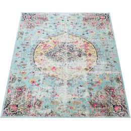 Teppich Paco Home, B:200cm H:2mm L:280cm, bunt, Polypropylen, Wohnzimmer, Teppiche, "Artigo 401", Kurzflor, Orient-Optik, Vintage Design, In- und