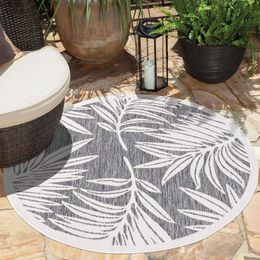 Outdoorteppich Carpet City, H:5mm &Oslash;:200cm, grau, Polypropylen, Teppiche, "Outdoor 468", UV-best&auml;ndig, Flachgewebe, auch in quadratischer Form