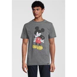 Recovered Herren T-Shirt "Disney Mickey Mouse Madface", grau, Gr. S, bedruckt, 100% Baumwolle, Shirts, im zeitlosen Design
