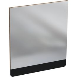 Badspiegel Welltime, B:80cm H:68cm T:2cm, schwarz, MDF, Spanplatte, Spiegel, "Lupo", In 2 Breiten: 60 und 80 cm