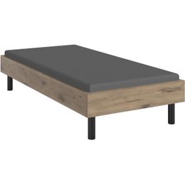 Bett wimex, H:38cm L:210cm, braun, Betten, "Easy, gro&szlig;e Auswahl an Gr&ouml;&szlig;en und Farben, auch in Komforth&ouml;he", ohne Kopfteil, ideal unter Dachschr&auml;gen