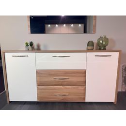 Kommode Home Affaire, B:170cm H:83cm T:46cm, beige, MDF, Spanplatte, Schlafzimmer, Sideboards, "Gala, melaminbeschichtet und beige hochglänzend UV