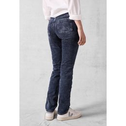 Cecil Damen Slim-fit-Jeans, blau, Gr. 25, unifarben, Jeans, 77% Baumwolle, 20% Polyester, 3% Elasthan, Jeans, High Waist