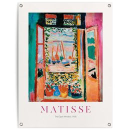 Poster Reinders, B:60cm H:80cm T:0,1cm, bunt, Leinwand, Bilder, "Henri Matisse Window", Outdoor f&uuml;r Garten oder Balkon