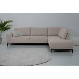 Ecksofa OTTO HOME, B:289cm H:85cm T:210cm, beige, 90% PES, 10% NY, Wohnzimmer, Sofas, "Xander, L-Form", Breite 289 cm, Webstoff, Soft-Touch Chenille,