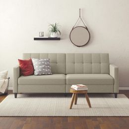 3-Sitzer DOREL HOME, B:203cm H:83cm T:83cm, braun, Webstoff 100% Polyester, Sofas, "Hartford II", Bettfunktion, R&uuml;ckenlehne 2-teilig, 3-fach