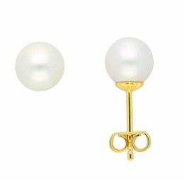 Adelia&acute;s ADELIA ́S Damen Paar Ohrh&auml;nger "Damen 585 Gold Ohrringe Ohrstecker mit S&uuml;&szlig;wasser Zuchtperle", Damen, Gelbgold 585 Gold, gold, Gelbgold 585, Gold,