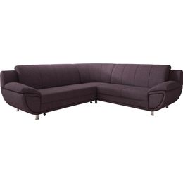 Ecksofa Trendmanufaktur, B:267cm H:85cm T:247cm, braun, Struktur (100% Polyester), Wohnzimmer, Sofas, "Rondo II, zeitlos & elegant, bequeme