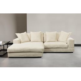 Ecksofa WERK2, B:285cm H:99cm T:195cm, beige, 90% Polyester, 10% Nylon, Wohnzimmer, Sofas, "Eldorado, Megasofa, Polsterecke mit viel Platz, Breite