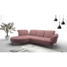 Sit & More Ecksofa SIT & MORE, B:313cm H:91cm T:208cm, lila, 100% Polyester, Wohnzimmer, Sofas, "Dance, L-Form, inkl. Sitztiefenverstellung", inkl. Click&Seat,