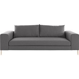 3-Sitzer OTTO products, B:247cm H:83cm T:103cm, grau, Struktur fein: aus recycleten PET-Flaschen (100% PES), Sofas, "Finnja, softer, legerer