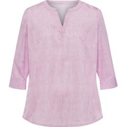 Damen Schlupfbluse in Melange-Optik orchidee-ecru-bedruckt, Größe 54