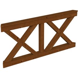 Skan Holz Br&uuml;stungsgel&auml;nder SKANHOLZ, H:84cm L:180cm, braun, Gel&auml;nder, "Andreaskreuz"