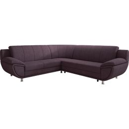 Ecksofa Trendmanufaktur, B:267cm H:85cm T:247cm, braun, Struktur (100% Polyester), Wohnzimmer, Sofas, "Rondo II, zeitlos & elegant, bequeme