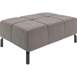 Hockerbank Inosign, B:107cm H:43cm T:71cm, grau, 100% Polyester, Hocker, "Ancona New", passend zum Ecksofa "Ancona New", auch in Easy care-Bezug