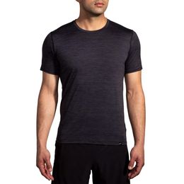 Brooks Luxe Short Sleeve Bekleidung Herren schwarz