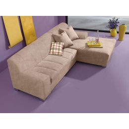 Ecksofa Inosign, B:239cm H:75cm T:82cm, beige, Wohnzimmer, Sofas, "Anzio, elegant und gemütlich, Breite 239cm, L-Form", wahlweise mit Bettfunktion
