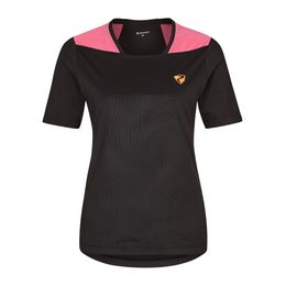 Ziener Damen T-Shirt "NADELIA", schwarz, Gr. 46, Obermaterial: 1. 92% Polyester, 8% Elasthan; 2. 85% Polyester, 15% Baumwolle, Shirts