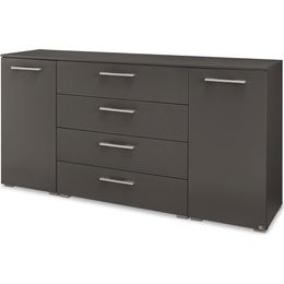 Kombikommode, B:160cm H:81cm T:42cm, grau, SET ONE BY Musterring, Holzwerkstoff, Schlafzimmer, Sideboards, "Henderson", mit 2 Türen und 4 Schubladen