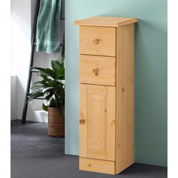 Pharao24.de Badezimmerschrank Badschrank aus Kiefer Massivholz mit Holzgriffen