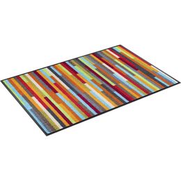 Fu&szlig;matte, B:50cm H:7mm L:75cm, bunt, wash+dry by Kleen-Tex, Kunstfaser, Au&szlig;enbereich, Teppiche, "Mikado Stripes", Schmutzfangl&auml;ufer, modernes