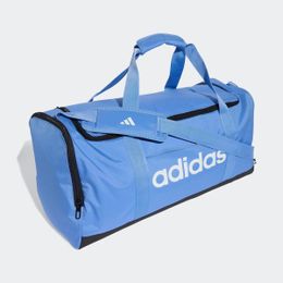 Sporttasche "LINEAR DUFFEL M", adidas Performanceblau fusion, schwarz, weiß, Obermaterial: 100% Polyester, Taschen