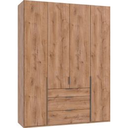 Kleiderschrank wimex, B:180cm H:236cm T:58cm, braun, Schlafzimmer, Schränke, "New York", wahlweise 208 oder 236cm hoch