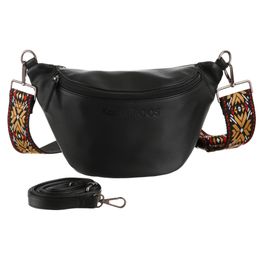 Kangaroos Damen Bauchtasche, schwarz, Lederimitat, Taschen, Schultertasche, Umhängetasche, Handtasche Damen