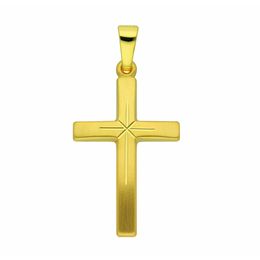 Adelia´s ADELIA ́S Damen Kettenanhänger "Damen & Herren 333 Gold Kreuz Anhänger", Damen, Gelbgold 333 Gold, gold, Gelbgold 333, Gold, Schmuckanhänger,