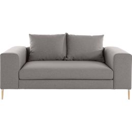 2-Sitzer OTTO products, B:187cm H:83cm T:103cm, grau, Struktur fein: aus recycleten PET-Flaschen (100% PES), Sofas, "Finnja, softer, legerer