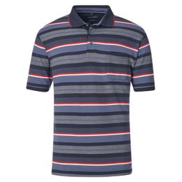 Casamoda Herren Poloshirt "Casamoda Polo-Shirt gestreift", blau, Gr. L, 50% Baumwolle, 50% Polyester, Shirts
