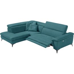 Ecksofa Egoitaliano, B:272cm H:96cm T:203cm, blau, Wohnzimmer, Sofas, "Martine, Multifunktionssofa mit Komfortfunktionen, edel und bequem", mit