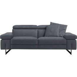 2,5-Sitzer Egoitaliano, B:222cm H:100cm T:108cm, grau, Sofas, "Candice, elegant und edel, hochwertiges Designsofa, bequem", Kopfteile manuell