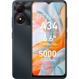 ZTE Smartphone "Blade A34", 64 GB, grau, Mobiltelefone