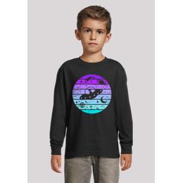 F4NT4STIC Jungen T-Shirt "Retro Alien Weltraum Sonnenuntergang", schwarz, Gr. 110, Obermaterial: 100% Baumwolle, Shirts, Premium Qualität