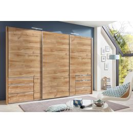 Schwebet&uuml;renschrank wimex, B:300cm H:216cm T:65cm, braun, Schr&auml;nke, "Level by fresh to go"