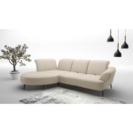 Sit & More Ecksofa SIT & MORE, B:313cm H:91cm T:208cm, beige, 95%Polyester 5%Polyamid, Wohnzimmer, Sofas, "Dance, L-Form, inkl. Sitztiefenverstellung", inkl.
