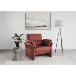 Sessel DOMO collection, B:99cm H:95cm T:88cm, rot, Wohnzimmer, Sessel, "Pina elegant und zeitloser Clubsessel, bequemer Cocktailsessel", Hoher