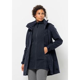 Jack Wolfskin Damen 3-in-1-Funktionsmantel "OTTAWA COAT", blau, Gr. XS, Außenjacke: OBERSTOFF 100% POLYESTER FUTTER 100% POLYESTER Innenjacke: