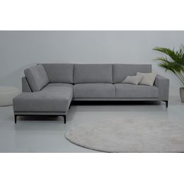Ecksofa OTTO HOME, B:289cm H:85cm T:210cm, grau, 90% PES, 10% NY, Wohnzimmer, Sofas, "Xander, L-Form", Breite 289 cm, Webstoff, Soft-Touch Chenille,