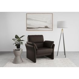 Sessel DOMO collection, B:99cm H:95cm T:88cm, braun, Wohnzimmer, Sessel, "Pina elegant und zeitloser Clubsessel, bequemer Cocktailsessel", Hoher