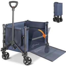 HOMECALL Bollerwagen Handwagen, 120L Erweiterbare Kapazität, bis 100KG, Für Einkaufen Camping Dogs