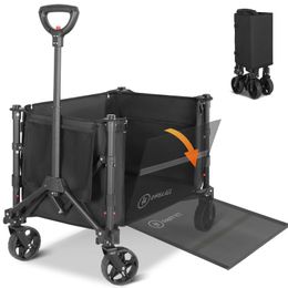 HOMECALL Bollerwagen Handwagen, 120L Erweiterbare Kapazität, bis 100KG, Für Einkaufen Camping Dogs
