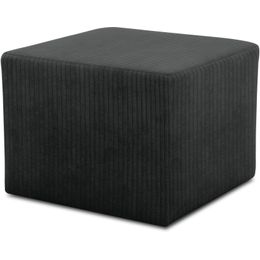 Polsterhocker Inosign, B:60cm H:44cm T:60cm, grau, 100% Polyester, Hocker, "Jadelyn", Cordbezug, passend zum Schlafsofa