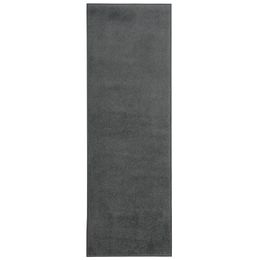 L&auml;ufer my home, B:60cm H:9mm L:180cm, grau, Kunstfaser, Flur, Teppiche, "Lavea", L&auml;ufer, Teppichl&auml;ufer, Br&uuml;cke, Schmutzfangmatte, Uni-Farben, waschbar