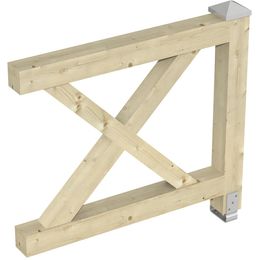 Skan Holz Br&uuml;stungsgel&auml;nder SKANHOLZ, H:84cm L:108cm, beige, Gel&auml;nder, "Andreaskreuz"
